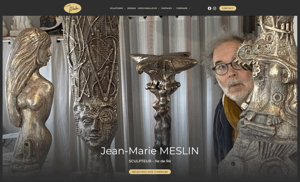 Digitale syntropie | Création site web du sculpteur Jean-Marie MESLIN